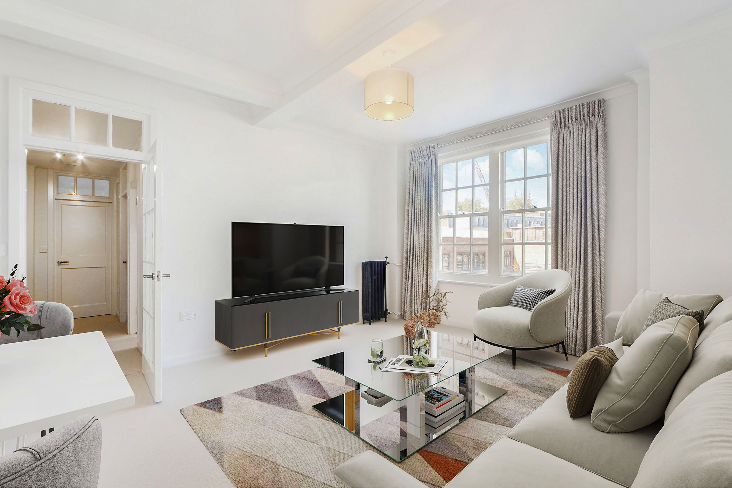 Living Room-Dining Room 2D Virtual Staging, Croydon, CR0 - Virtual Stage Property