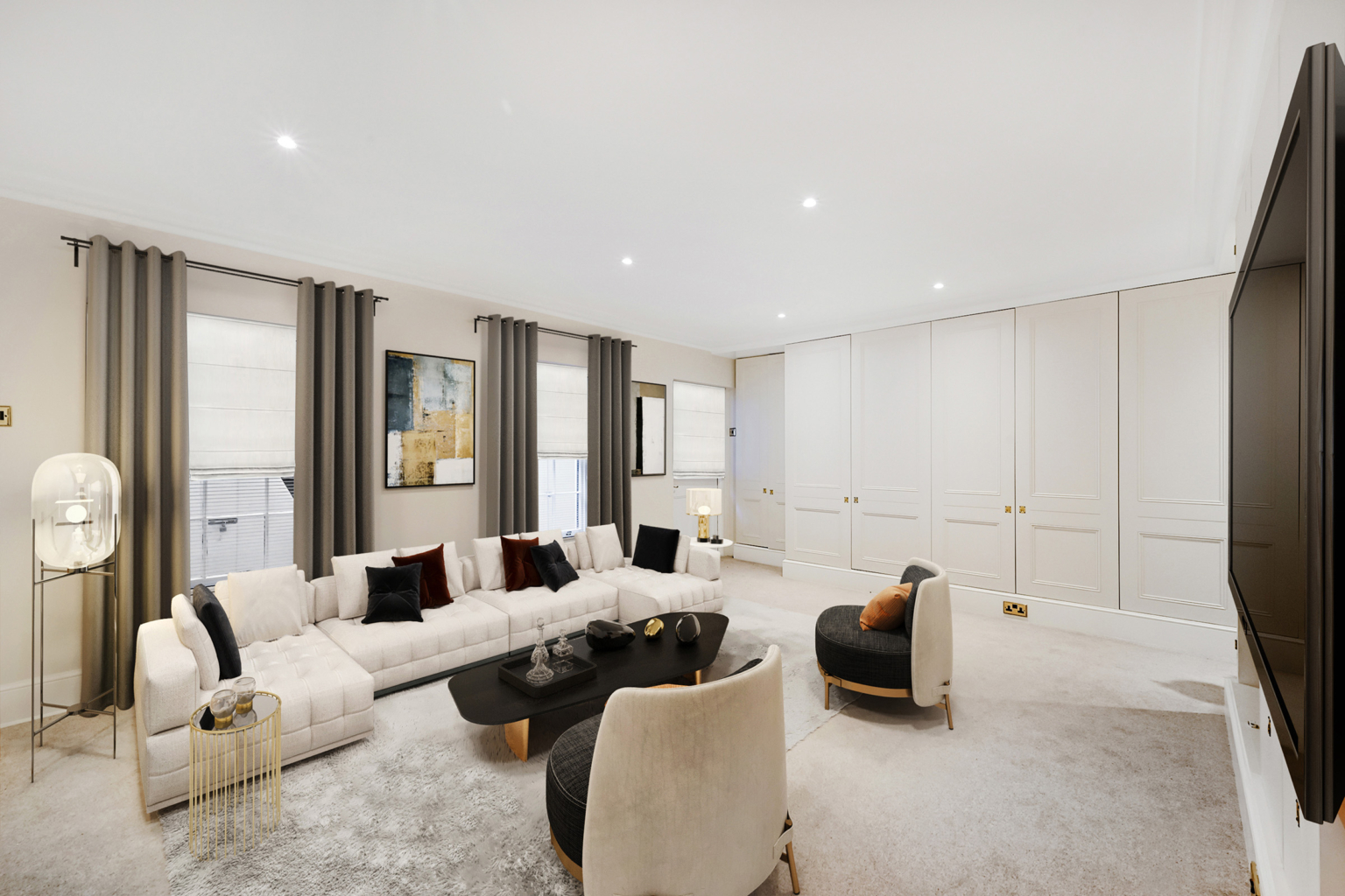 Living Room 3D Virtual Renovation, Covent Garden, WC2N - Virtual Stage ...